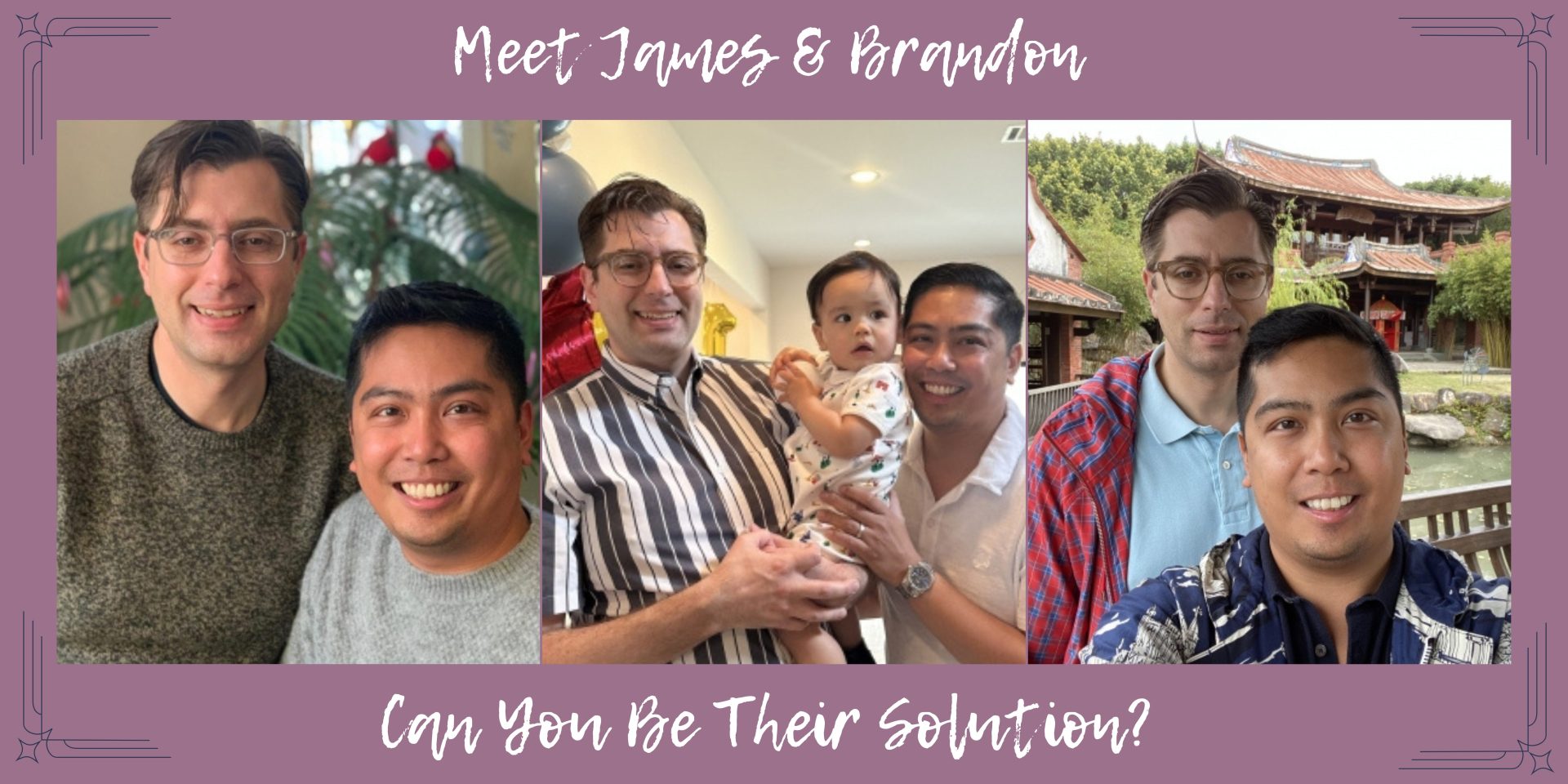 Meet James & Brandon, can you be their solution? - Egg Donor ...